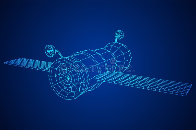 Space Station Communications Satellite Stock Vector - Illustration of ...