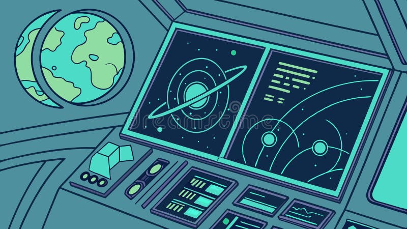 Space Station Control Panel, Sci,fi Tech Vector Design Generative AI ...