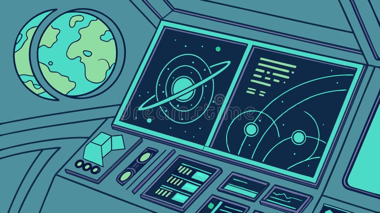Space Station Control Panel, Sci,fi Tech Vector Design Generative AI ...