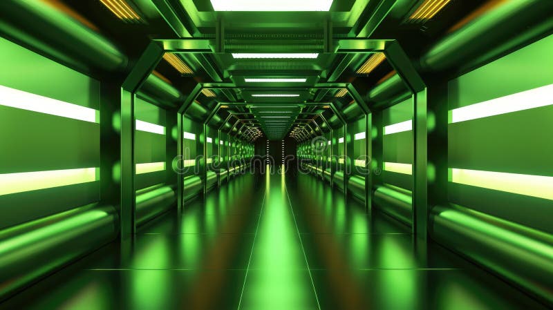 Space Station Corridor, Sleek and High-tech Design. Ai Generated Stock ...