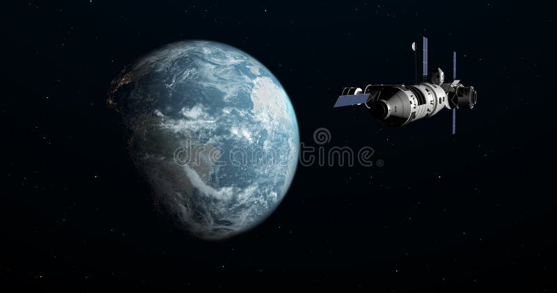 Space Station in Earth S Orbit Stock Illustration - Illustration of science, astronaut: 298805748