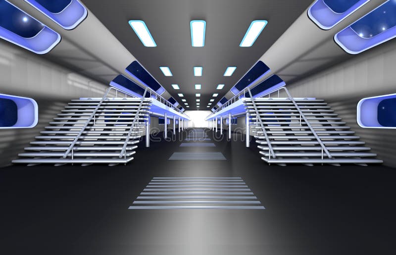 Space station Interior stock illustration. Illustration of building ...