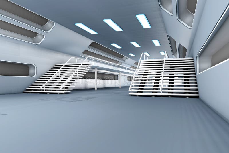 Space station Interior stock illustration. Illustration of huge - 72745260