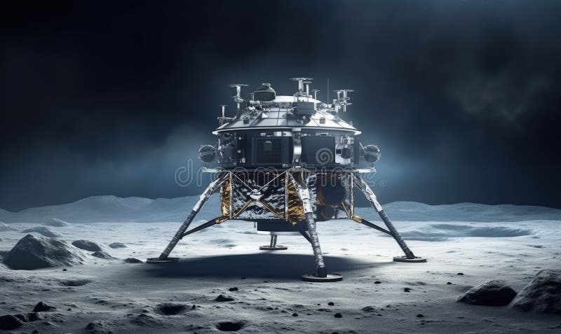 Space Station: the Lunar Hub of Exploration and Discovery Stock ...