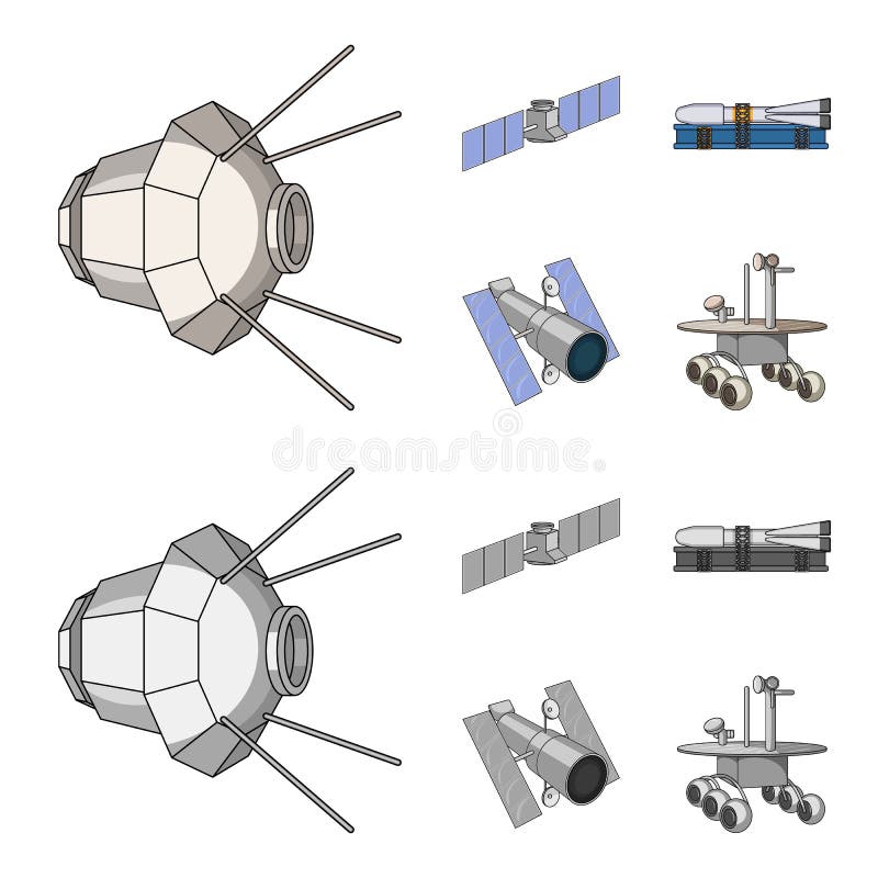 The Space Station in Orbit, the Preparation of the Launch Rocket, the ...