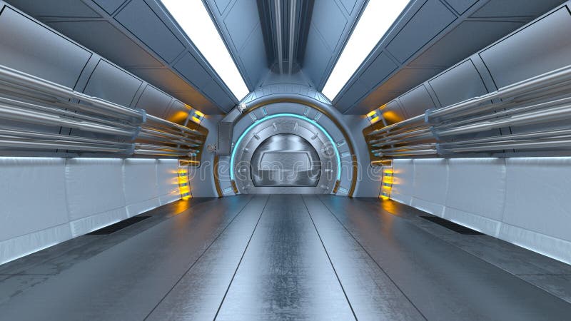Space station passage stock photo. Image of rendering - 78044454
