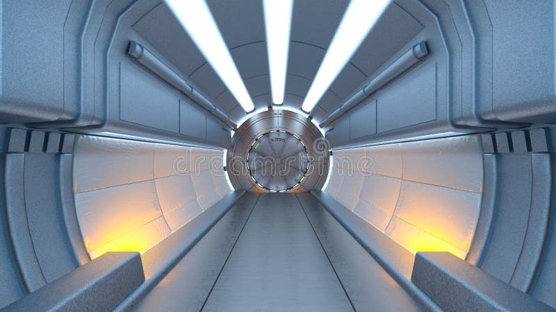 Space station passage stock photo. Image of corridor - 78044460