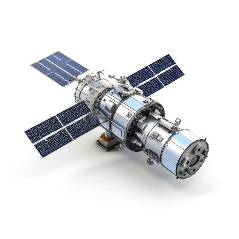 Space Station Satellite with Solar Panels in Earth S Orbit, Symbolizing ...