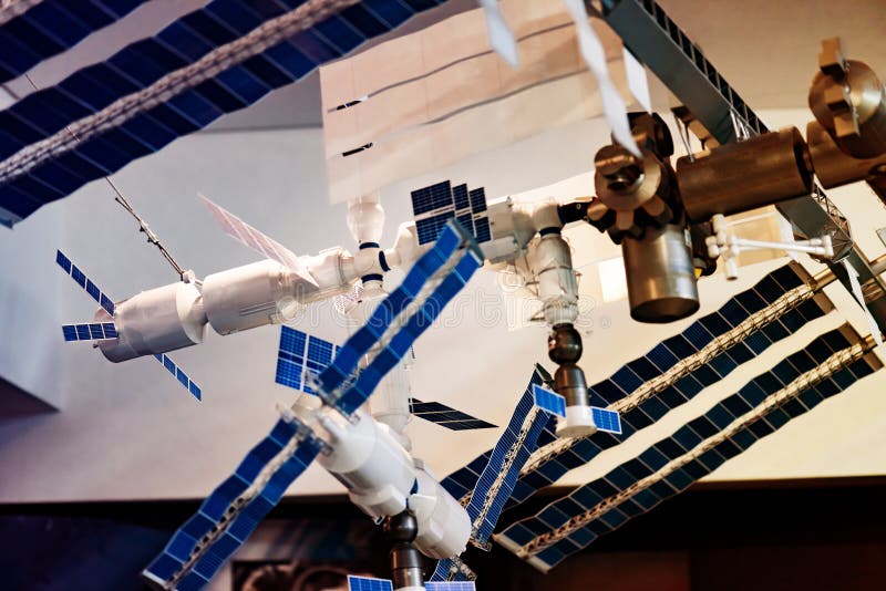 Space station Sputnik stock image. Image of international - 168681485