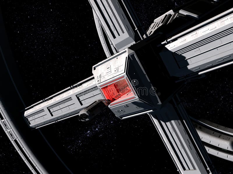 Space Station Shuttle Landing Bay Stock Photo - Image of space ...