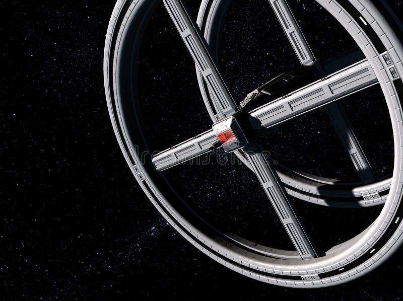 Space Station Shuttle Landing Bay Stock Image - Image of science ...