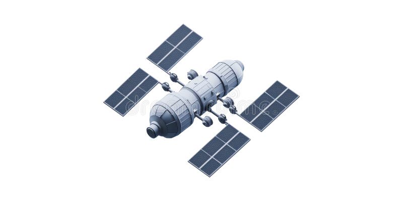 Space Station with Solar Panels. Advanced Space Technology and ...