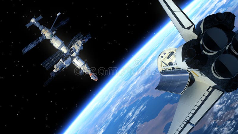 Space Station and Space Shuttle Stock Video - Video of shuttle, earth ...