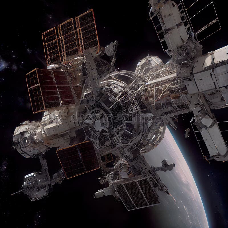 Space station stock illustration. Illustration of adventure - 276101566