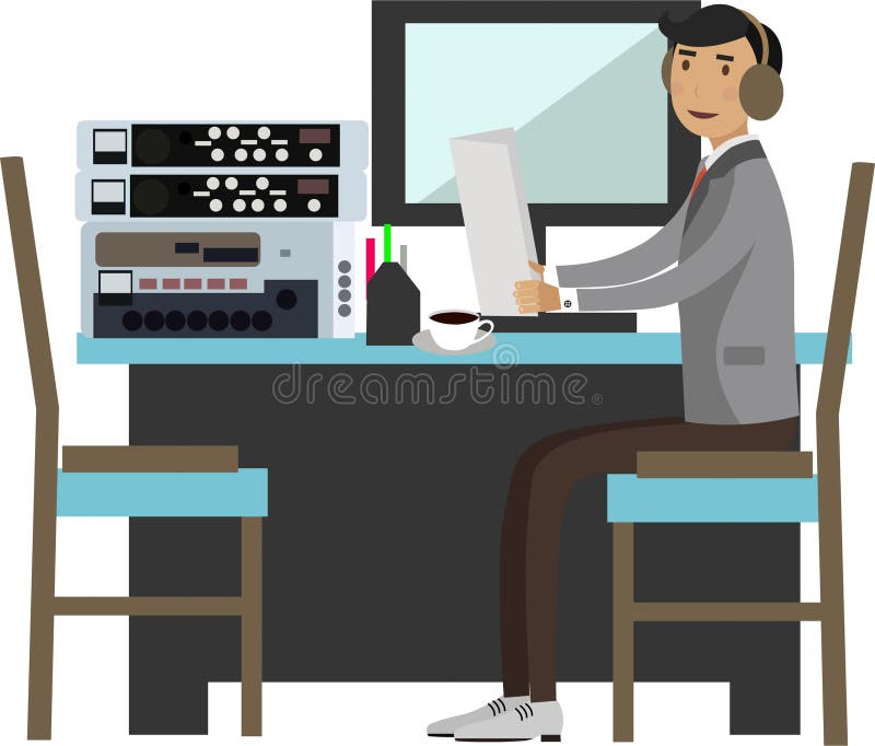 Space Station Worker at Workplace Vector Icon Isolated on White Stock ...