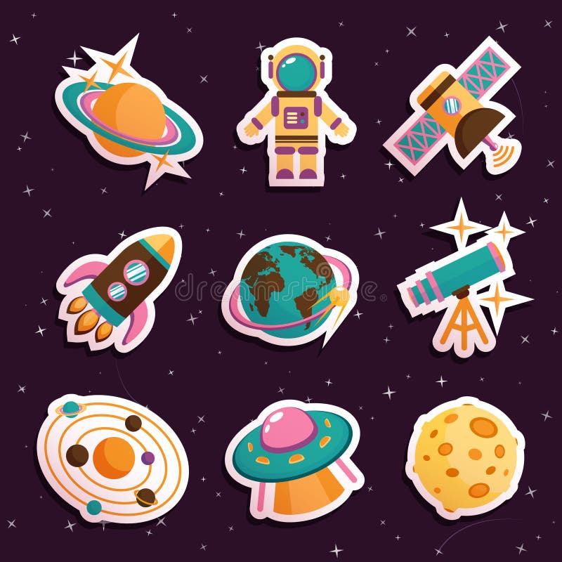 Craft Supplies & Tools Galaxy Stickers Star Stickers Planet Stickers ...