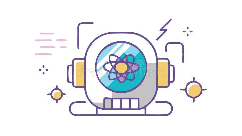 Space Suit Helmet with Energy Lightning Icon, Vector Design Generative ...