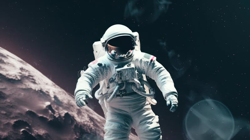 Space Suits Isolated on Space Background. Ai Generated Stock ...
