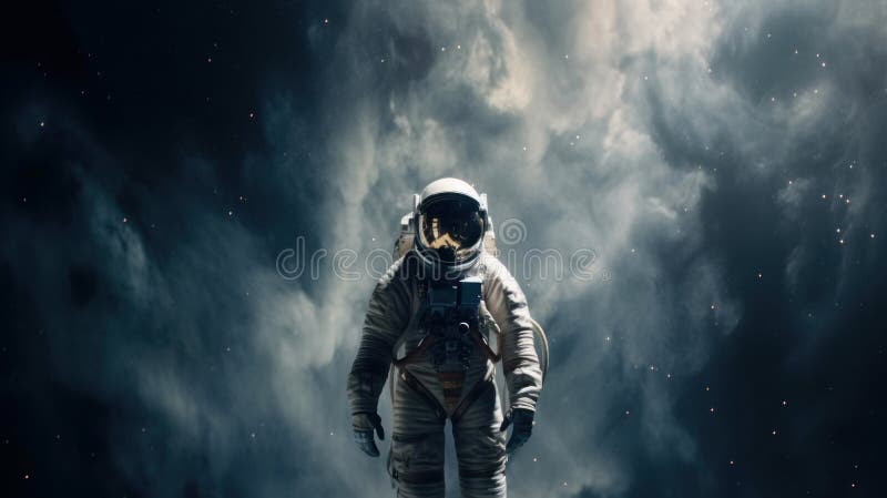 Space Suits Isolated on Space Background. Ai Generated Stock ...