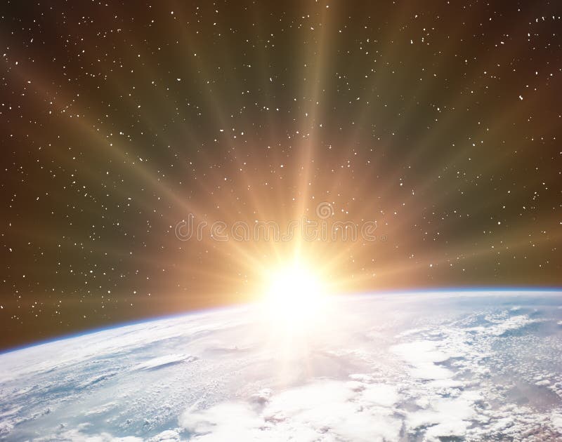 Space and Sunrise. the Elements of this Image Furnished by NASA Stock ...