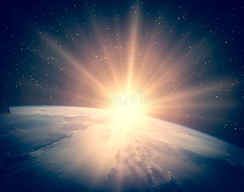 Space and Sunrise. the Elements of this Image Furnished by NASA Stock ...