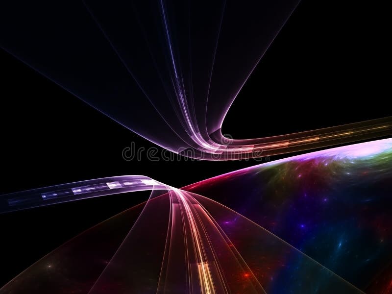 Space Technologies Abstract Stock Illustration - Illustration of stream ...