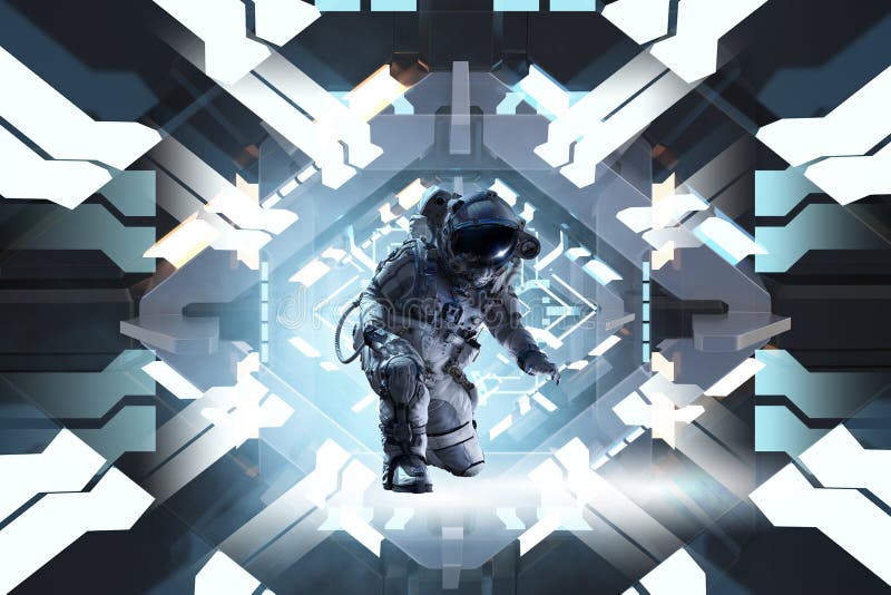 Space Technology Concept . Mixed Media Stock Image - Image of digital ...