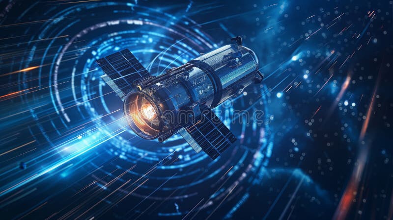 Space Telescope in a Vortex of Light Stock Image - Image of telescope ...