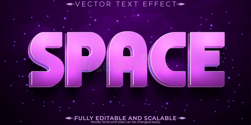 Space Text Effect, Editable Cosmic and Stars Customizable Font Style ...
