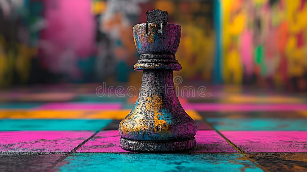 Space for Text Next To a Digital Illustration of a Chess Rook Stock ...