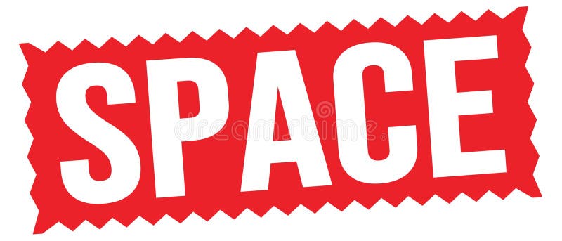 SPACE Text Written on Red Stamp Sign Stock Illustration - Illustration ...