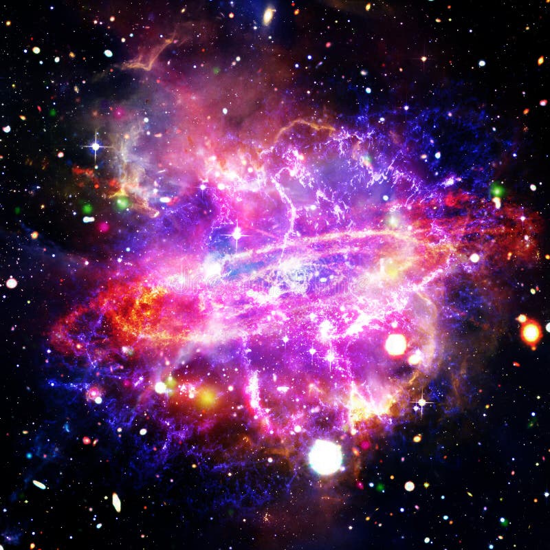 Space Background with Colorful Galaxy Cloud Nebula. the Elements of ...