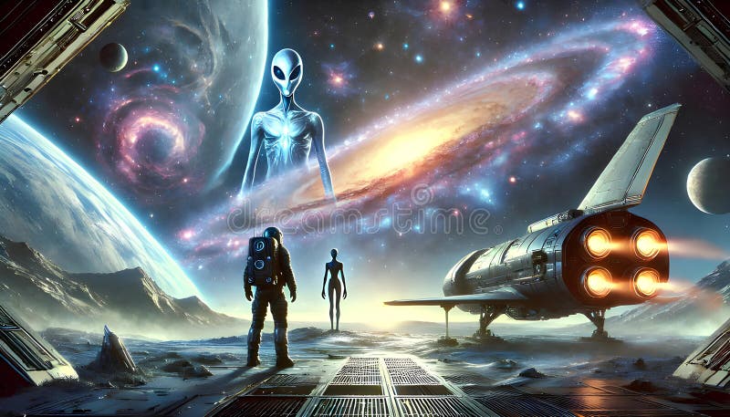 Space Theme, Stars and Galaxies Stock Illustration - Illustration of ...