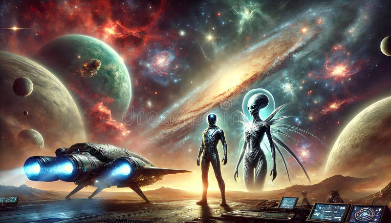 Space Theme, Stars and Galaxies Stock Illustration - Illustration of ...