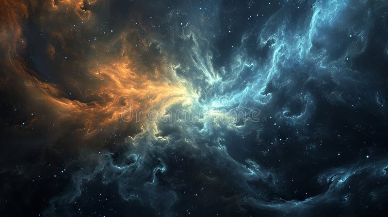 Space-themed Digital Art Showcasing Vibrant Cosmic Swirls Stock Image ...