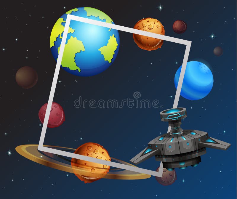 Space Themed Border Frame Stock Illustrations – 248 Space Themed Border ...