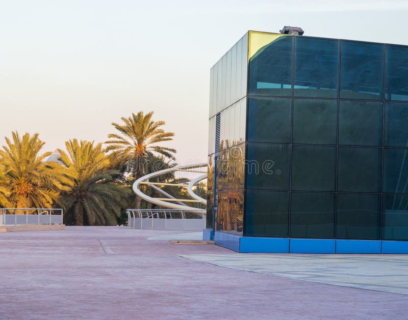 Space Themed Installation in the Park. Outdoor Stock Image - Image of ...