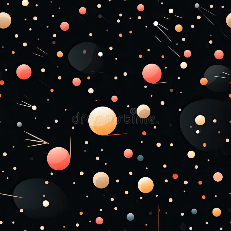 Space-themed Seamless Background with Planets and Stars in Vibrant ...