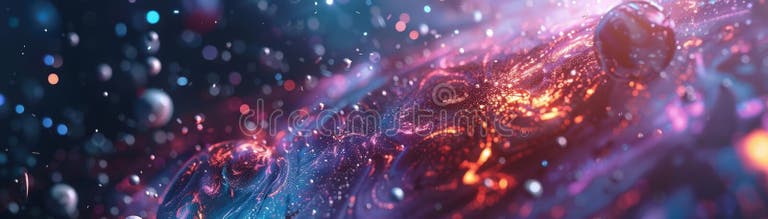 Space Themes Visualized through Abstract 3D Models Stock Illustration ...