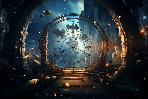 Space of Time Dimension Concept. Time Theory. by Generate Ai Stock ...