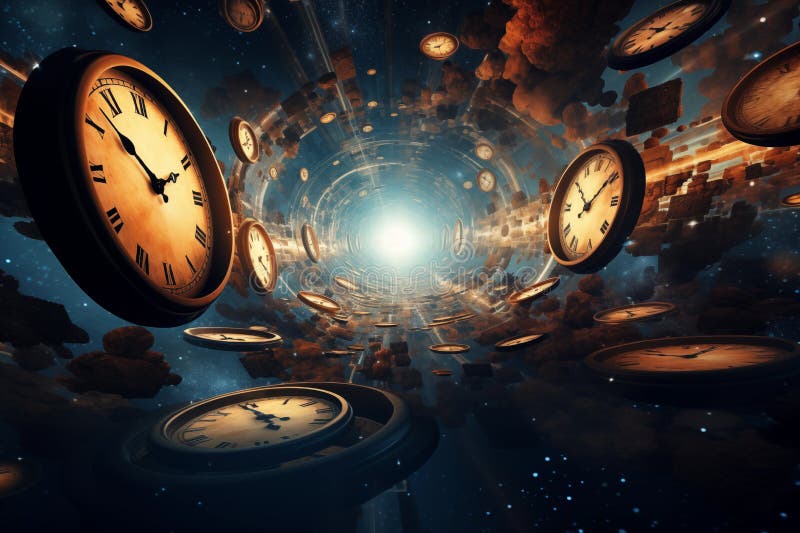 Space of Time Dimension Concept. Time Theory. by Generate Ai Stock ...