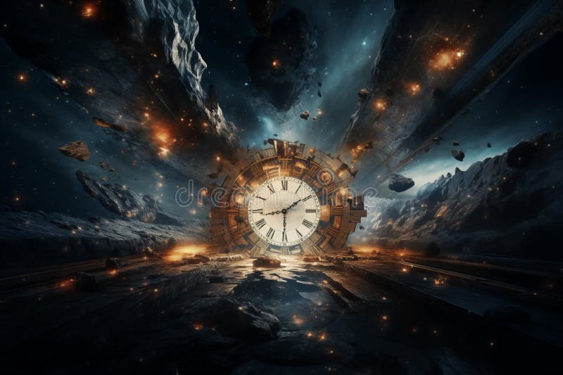 Space of Time Dimension Concept. Time Theory. by Generate Ai Stock ...