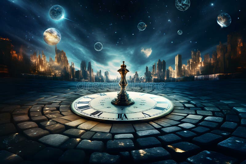 Space of Time Dimension Concept, Universe, Time Theory, Generated AI ...