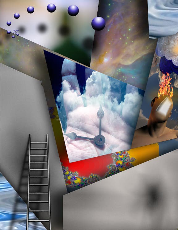 Space, time and existence stock illustration. Illustration of ...