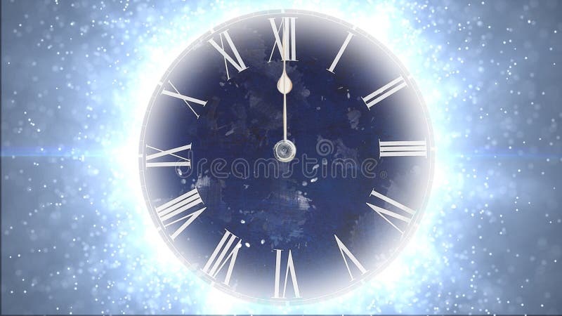 Space and Time. Fast Moving Clock with Lots of Particles Stock ...