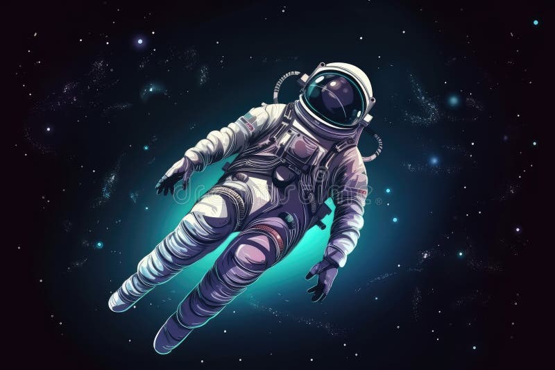 Space Tourist, Floating in Zero Gravity with View of the Earth and ...