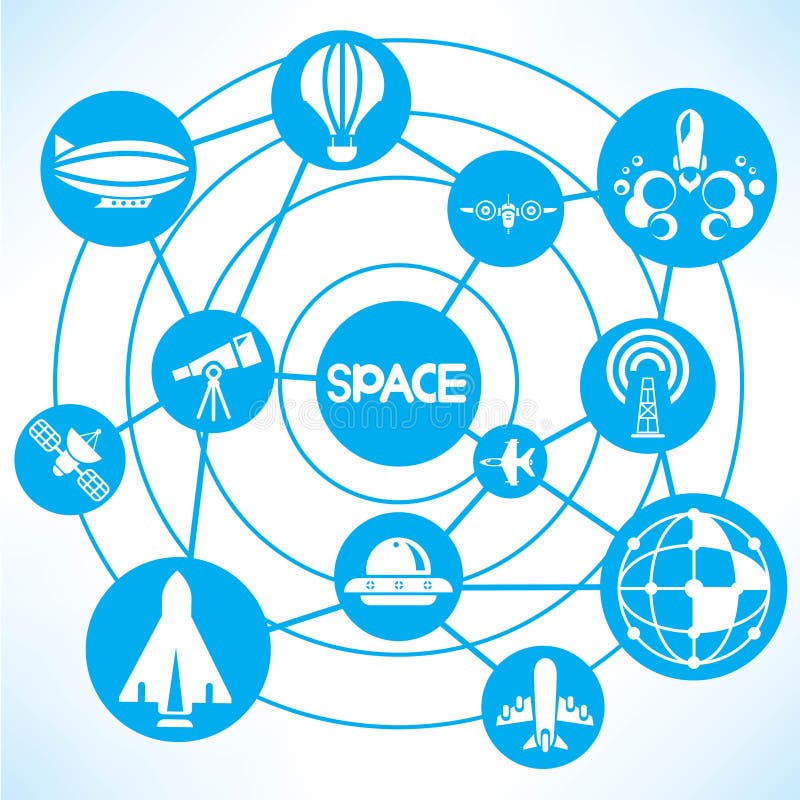 Space transportation stock illustration. Illustration of global - 29993452
