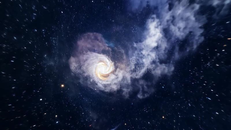Diving into a Swirling Galaxy during Space Travel Stock Video - Video ...