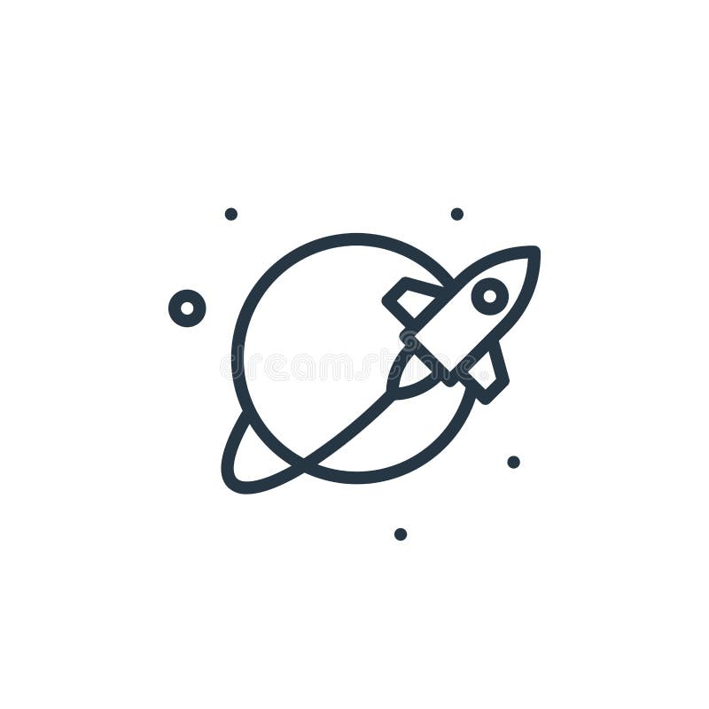 Space Travel Icon Vector from Universe Concept. Thin Line Illustration ...