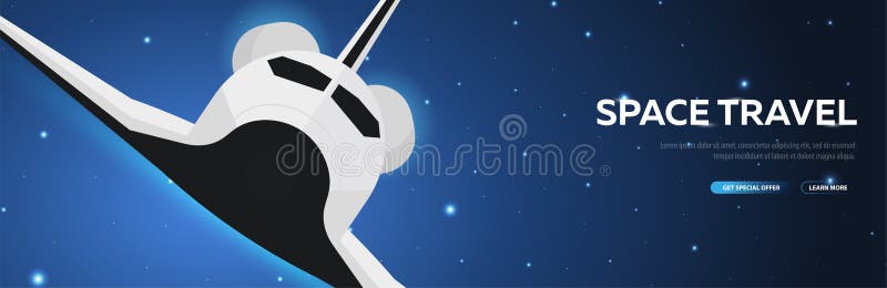 Space Travel. Space Shuttle. Astronomical Galaxy Space Background ...